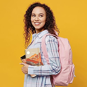 EOOUT 2 Pack Spiral Notebook Journals for Women, A5 Size 5.7x 8.5 Inches College Ruled Hardcover Spiral Journal, 160 Pages 2 Abstract Sun and Moon Design Back Pocket, for Office School Supplies Gifts