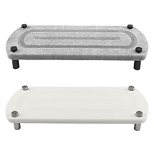 Bathroom Counter Tray, Sink Caddy Stone, 2 Pcs Stone Tray Instant Dry Sink Tray, Bathroom Sink Caddy Strong Water Absorption Sink Caddy, Kitchen Sink Accessories for Bathroom Kitchen(Gray+White)