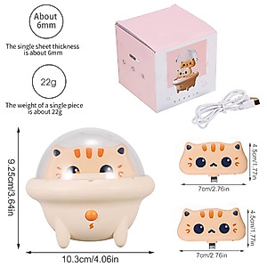 Small Cute Portable Charger, 2 pcs Cute Cat Mini Power Bank with LED Night Light External iOS Portable Phone Charger Battery Pack Emergency Cute Battery Pack Compatible with iPhone 14 (iOS Lightning)