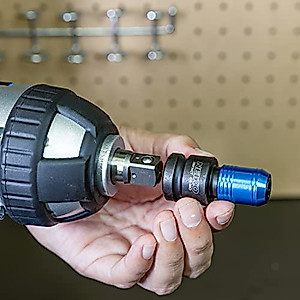 Neiko 30275A Impact Wrench Adapter for Ratchet-Wrench Drivers, 1/2-Inch-Drive Female to 1/4-Inch Hex Converter, Quick-Change Chuck, CrMo Steel