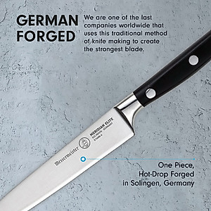 Messermeister Meridian Elite 6” Utility Knife - Fine German Steel Alloy Blade - Rust Resistant & Easy to Maintain