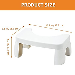 Housoutil Bathroom Step Stool Potty Toilet Stool Squatting Poop Stool Baby Step Stool for Bathroom Non-Slip Potty Stool for Children and Adults in Bathroom Toilet White Toilet Stool