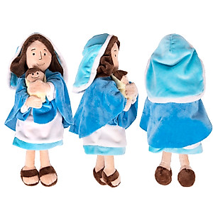 Kangaroo - Mother Mary Holding Baby Jesus Plush Stuffed Toy | Christians Religious Toys Savior Plush Religious Figure | Christmas, Kids' Bedrooms, Churches, Decoration 13 Inch