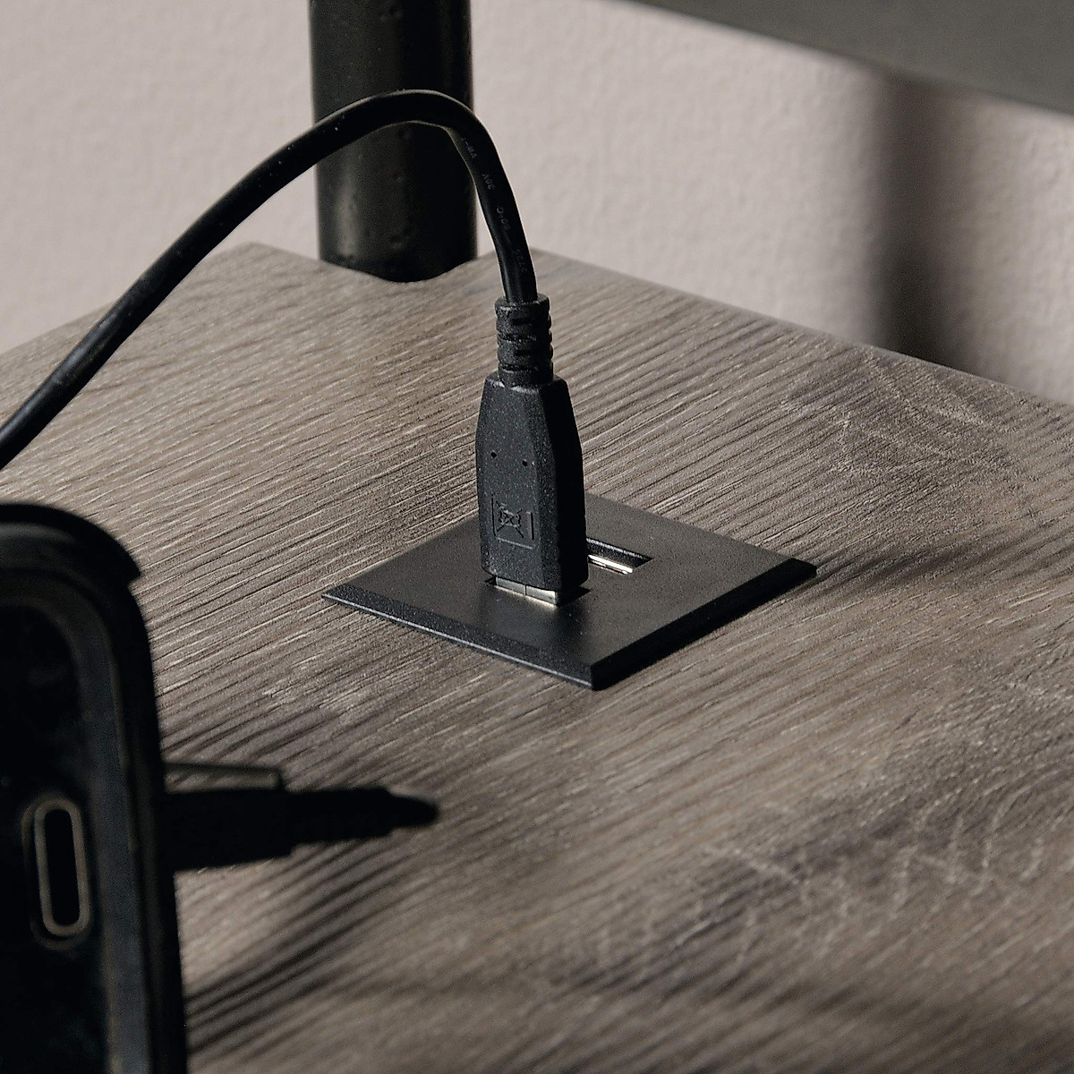 Sauder Canal Street L-Desk, in Northern Oak finish