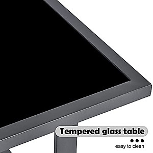 HOOOWOOO Aluminum Patio Furniture Set Outdoor Patio Conversation Set,7 Pieces Weather Resistant Outdoor Furniture Sofa Set with Armrest Cushion,Gray Frame Gray Cushion