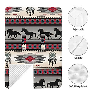 Turquoise Aztec Horse Native Indian Baby Car Seat Canopy Cover Multi Use Nursing Cover for Newborn Car Seat Canopy Mom Nursing Breastfeeding Covers Newborn Shower Gift