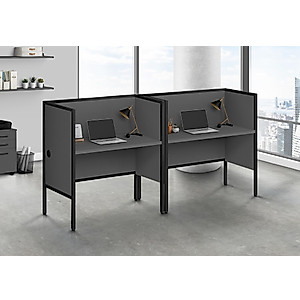 Monarch Specialties I 7734 Office Cubicle, 48" L, Desk, Work, Commercial Grade, Grey Laminate, Black Metal