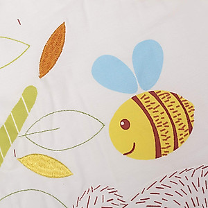 Brandream Bear Nursery Bedding Boys Woodland Animal Comforter Set Brown Baby Crib Sheet 3 Piece, Nursery Bedding Collection,100% Cotton