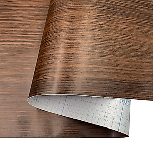 Yifely Brown Wood Grain Drawer Paper Self Adhesive Shelf Liner Slinding Door Night Stand Sticker 17.7 Inch by 9.8 Feet