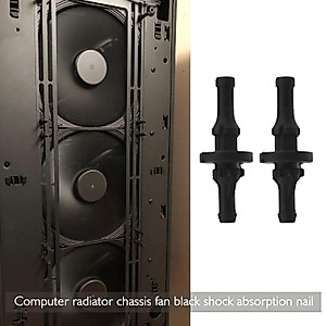The Lord of the Tools 40Pcs Rubber Screw Pin Replacement PC Case Fan Mounting Pin Soft Rubber Anti Noise Reducing Vibration Screws 29x10.5mm Black