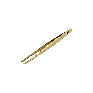 ZWILLING Beauty TWINOX Slant Tip Tweezers, Slanted Tip for Precise Hair Plucking, Durable Stainless-Steel Tweezers, Premium Facial Care, Gold Edition