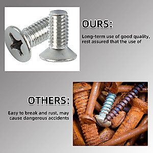 Kewucn 12 PCS Stainless Steel Brake Disc Rotor Screws for Front and Rear, OEM 93600-06014-0H Replacement Accessories, Retaining Screws Set for K3, City, Civic, Accord, Odyssey