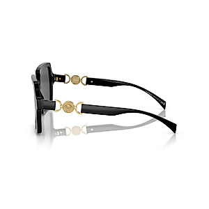 Versace Woman Sunglasses Black Frame, Dark Grey Lenses, 55MM