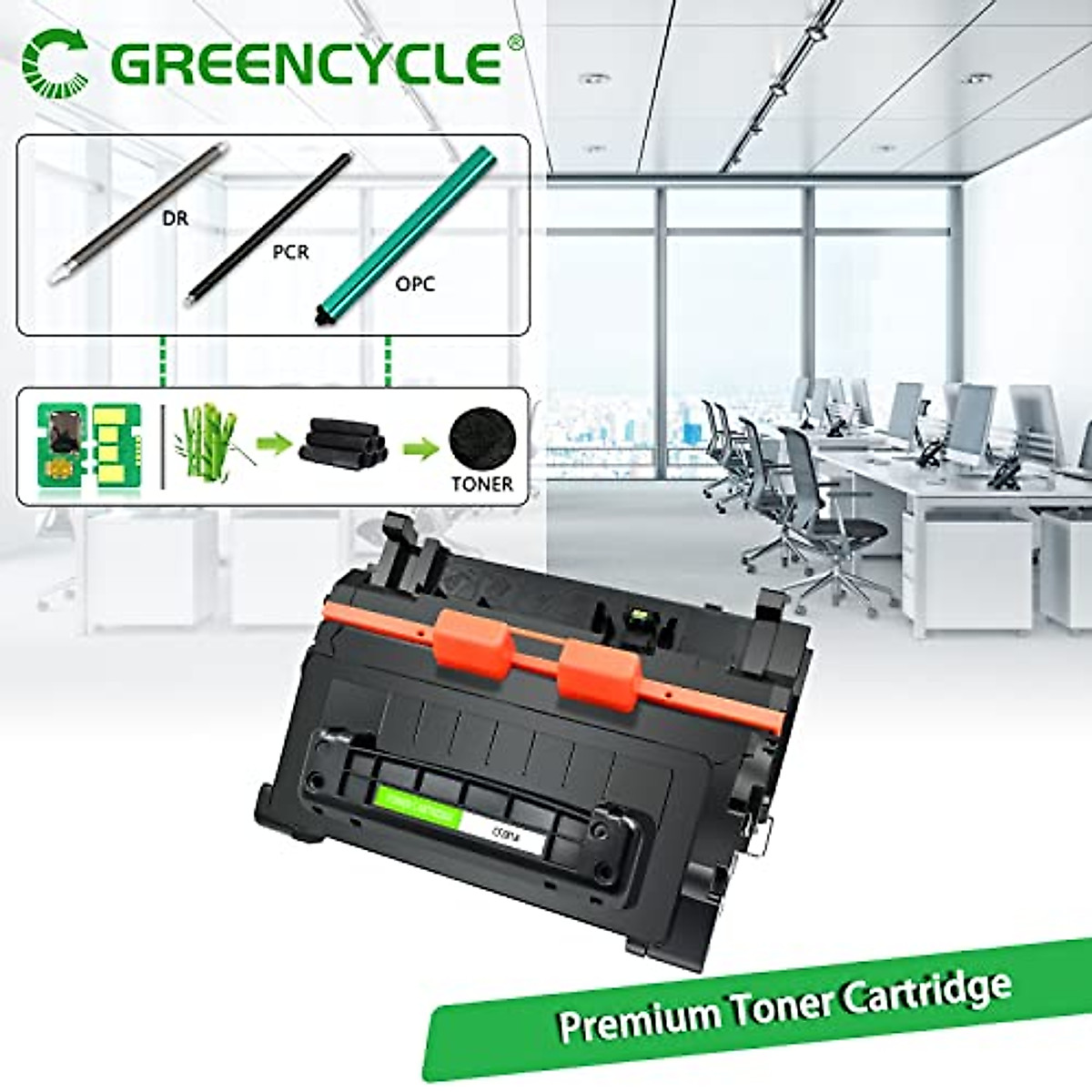 greencycle Compatible Toner Cartridge Replacement for HP 81A CF281A Use for Laserjet Enterprise M604 M605 M606 M630 M604N M605X M630h M630dn M630z MFP Printer (High Yield, Black, 1-Pack)