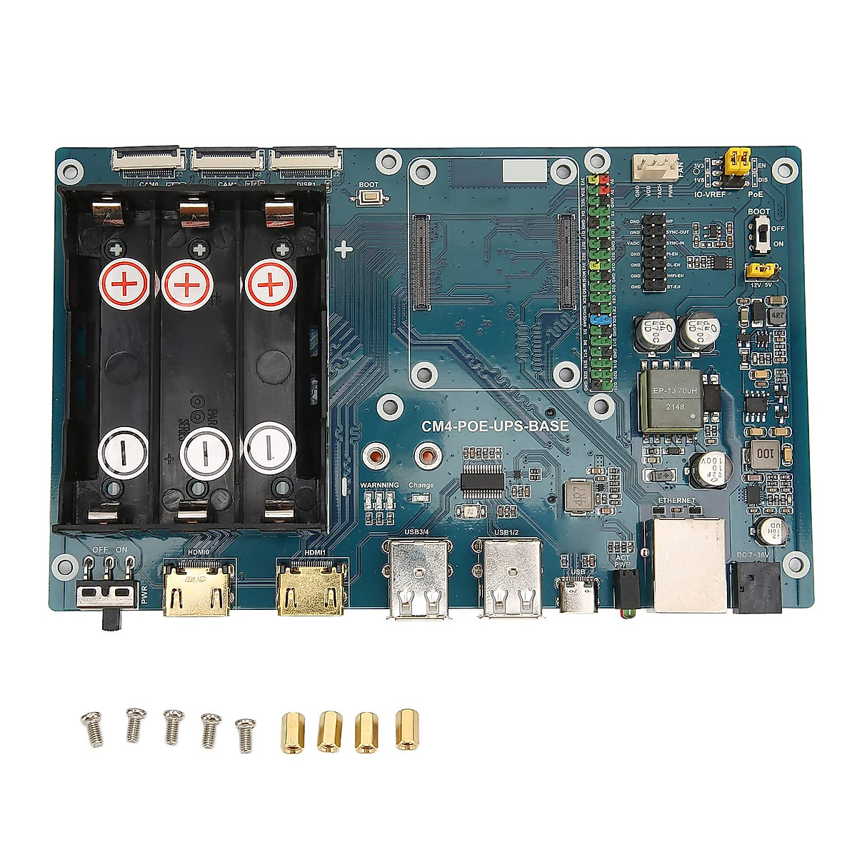 Septpenta Expansion Board Cm4 Poe Ups, Dynamic Route Management Multiple Protection Circuits, HD Multimedia Interface Quad USB 2.0, I2C Interface for Communication