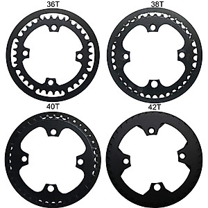 GANOPPER 36 38 40 42 Tooth Bike Oval Chainring Guard 104BCD Mountain Bike Chain Bashguard Sprocket Protector for MTB BMX Road Bike Chain Bash Guard