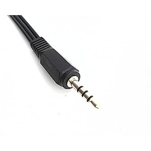 zdyCGTime Black 3.5mm Plug Male to 3 RCA Female Adaptor Audio Video Cable(25CM) (F/M))