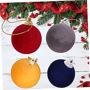 NOLITOY 24 pcs Christmas Balls Christmas Ball Ornaments Christmas Tree Decoration Christmas Decor Felt Christmas Ornament Balls Xmas Tree Hanging Balls Ball Ornaments for Xmas Tree Pendant