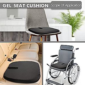 SHENGXUN Gel Seat Cushion,Office Supplies,Chair Cushion,Desk Accessories,seat Cushion, Can Relieve Sciatica, Back Pain, Lower Back Pain, Suitable for Home, Car, School, Office,Other Scenes,White