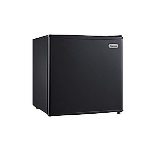 IMPECCA Upright Freezer 1.1 Cubic Feet Energy Star with Reversible Door, Removable Shelves and Adjustable Thermostat - Black