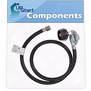 UpStart Components BBQ Gas Grill Propane Regulator Hose Replacement Parts for Weber Summit S-670 LP (2009) - Compatible Barbeque 41 Inch Regulator and Hose