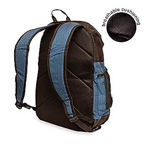 Xelfly Basketball Backpack with Ball Compartment – Sports Equipment Bag for Soccer Ball, Volleyball, Gym, Outdoor, Travel, Team – 2 Bottle Pockets, Includes Laundry or Shoe Bag – 25L (Blue)