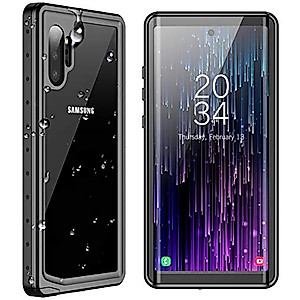 SPIDERCASE for Samsung Galaxy Note 10+ Plus Waterproof Case, Built-in Screen Protector Fingerprint Unlock with Film, Shockproof Full Body Cover Waterproof Case for Samsung Galaxy Note 10+ Plus 5G 2019
