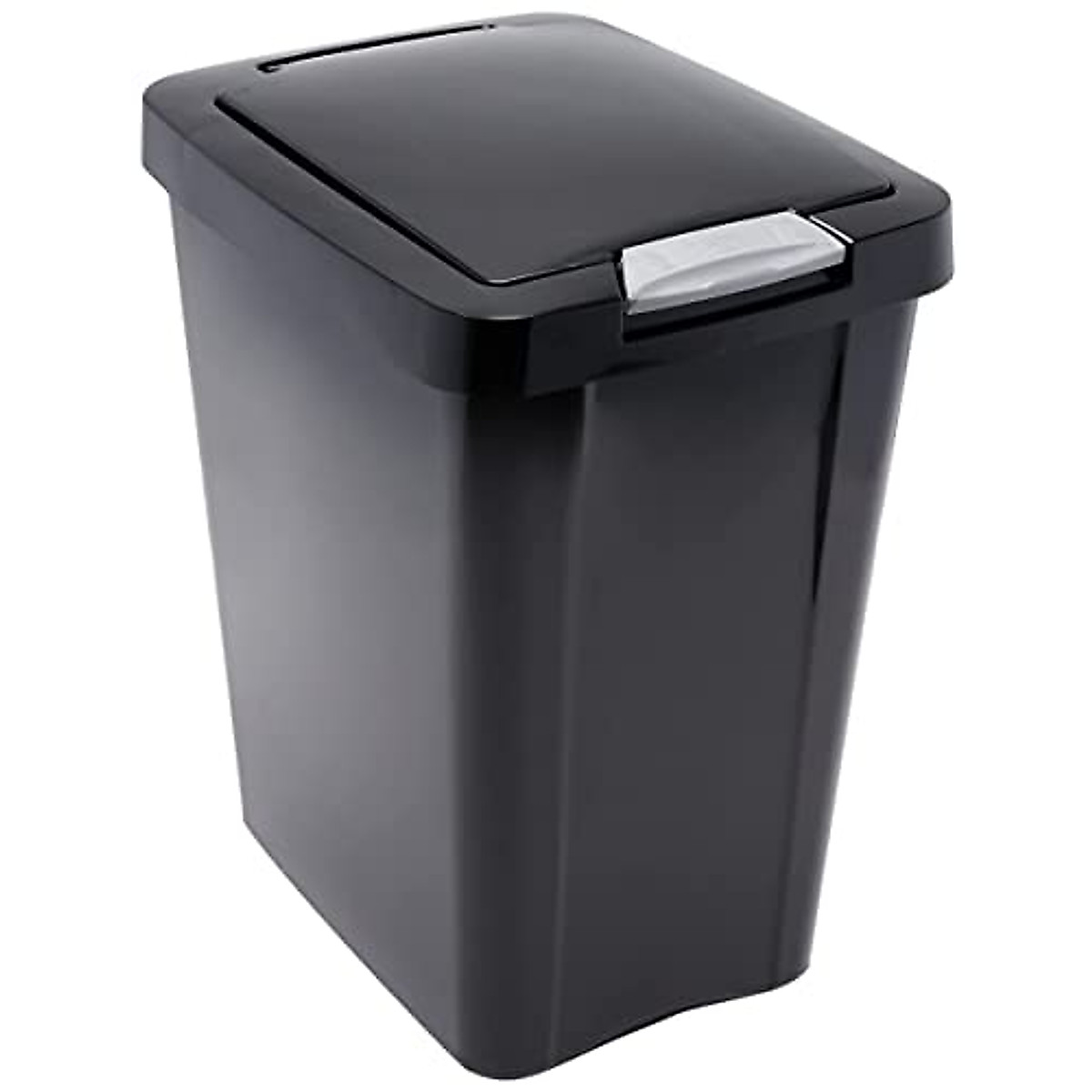 Sterilite 10439004 7.5 Gallon Black Plastic TouchTop Wastebasket