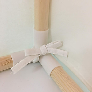 Kids Pink and White Playhouse | Indoor Play Tent | Cotton Canvas | Premium Quality (57" Wide x 36" deep x 57" Tall) (Pink) | by Domestic Objects