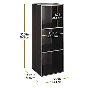 Whitmor Cube Organizer 3-Section, Espresso