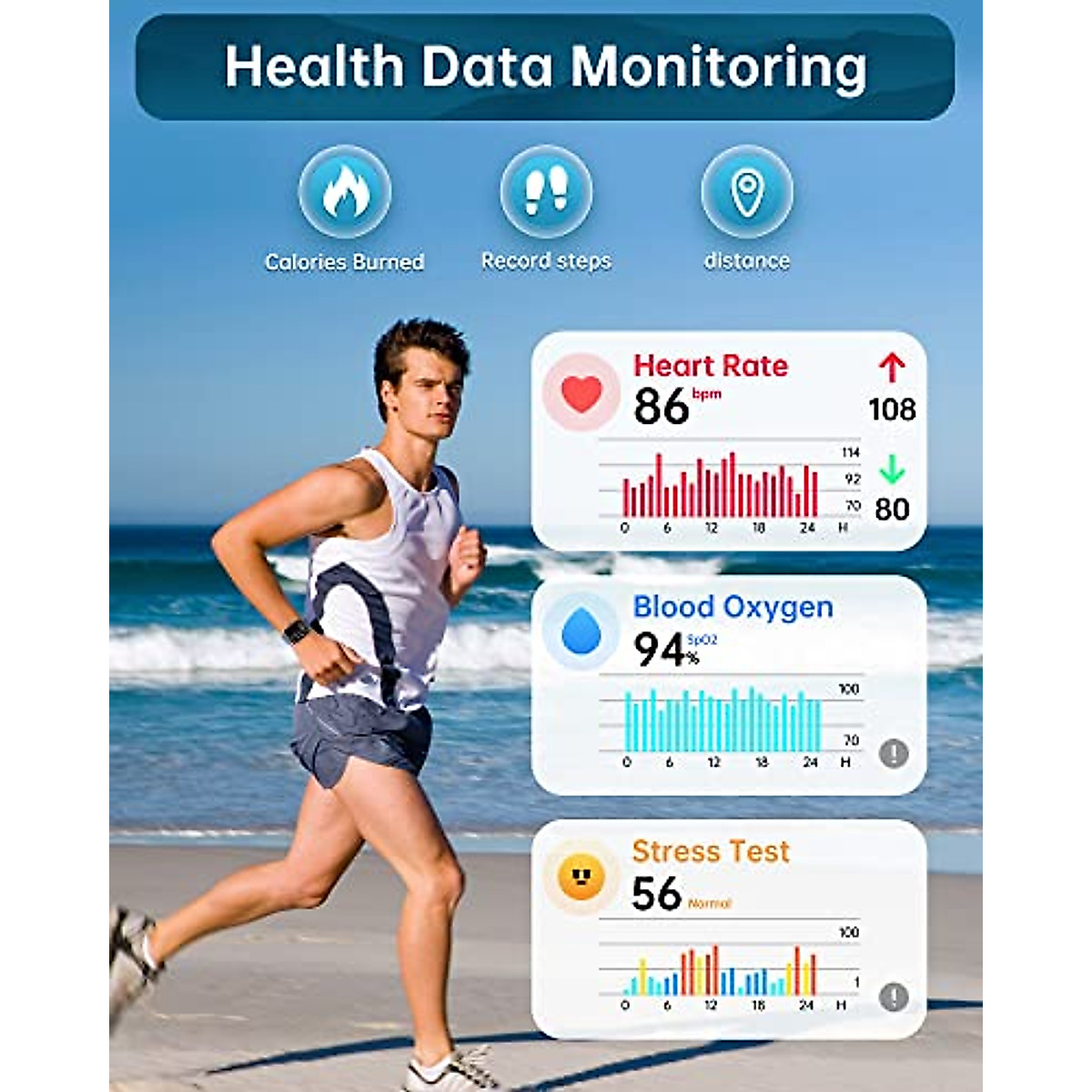 Smart Watches for Men Women (Answer/Make Call), Alexa Built in, 1.8" Full Touch Screen Fitness Tracker with Heart Rate SpO2 Sleep Monitor IP68 Waterproof Smart Watch for iPhone Android Phones, Pink,Bl