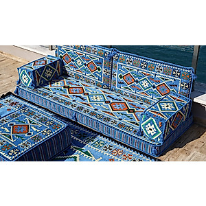 Oriental Floor Couch, Custom Sofa Cover, Arabic Furniture, Arabic Majlis, Arabic Jalsah, Loveseat, Medtitation Yoga Sofas, Sleeper Sofa, Outdoor Sofa (Sofa Full Set, 4'' Thickness (10 cm))