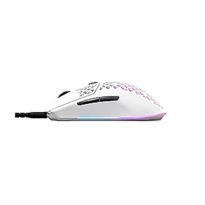 SteelSeries Aerox 3 - Super Light Gaming Mouse - 8,500 CPI TrueMove Core Optical Sensor - Ultra-Lightweight 59g Water Resistant Design - Universal USB-C connectivity - Snow (Renewed)