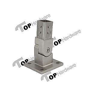 Stainless Steel Adjustable Stop Flange For Stairs Stringer Handrail Post Stainless Steel Systems (1-5/8" Square)