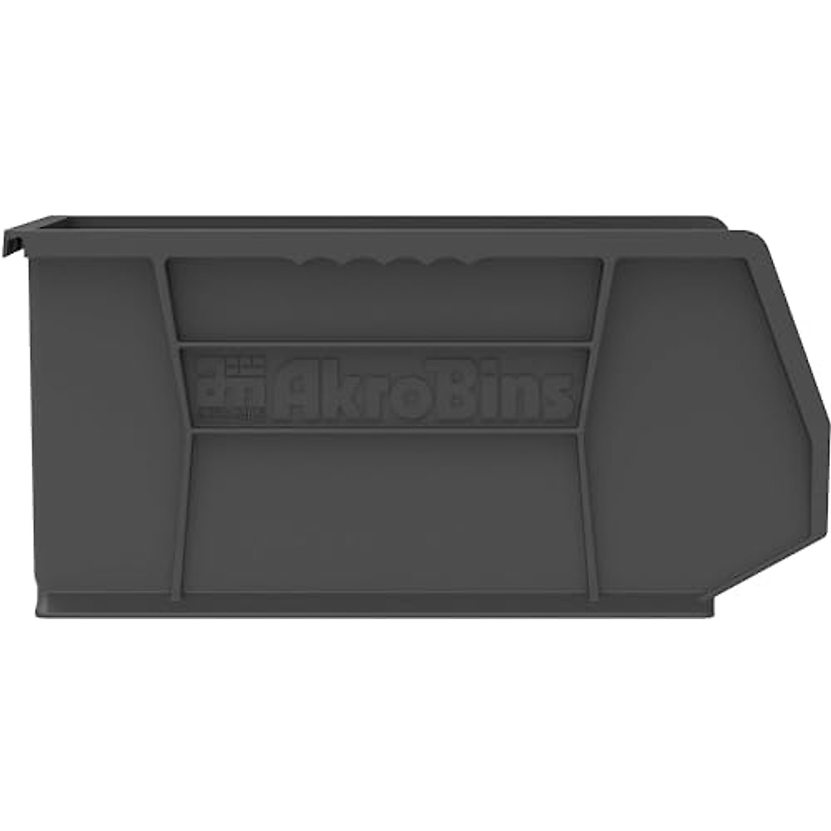 Akro-Mils 30240 AkroBins Plastic Storage Bins, Space-Saving Stackable Bins, Garage Organization Bins, Pantry Organization, Craft Storage, 15-Inch x 8-Inch x 7-Inch, Black, 12-Pack