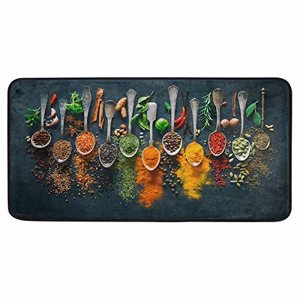 Cooking Herbs Spices Kitchen Rugs Kitchen Mat Bath Rug Floor Door Mats Non Slip Doormat Soft Runner Carpet Home Decor 39 X 20 Inch