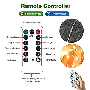 300 LED Curtain String Light with 24 Pcs 180 Feet Fake Vines Artificial Ivy and 50 Pcs Invisible Wall Vines Fixing Clips for Wedding Party Home Garden Bedroom Wall Decorations