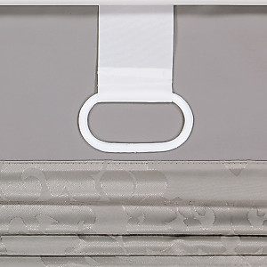 ECLIPSE Carlton Damask Blackout Cordless Lined Window Roman Shade for Living Room, 35 in x 64 in, Silver