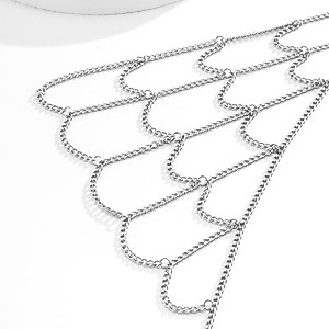 Missgrace Boho Sexy Rhinestones Shiny Bra Body Chain Jewelry Silver Dainty Body Jewelry Layered Bikini Shoulder Chain Wedding Party Nightclub Body Accessories Jewelry for Women Bride