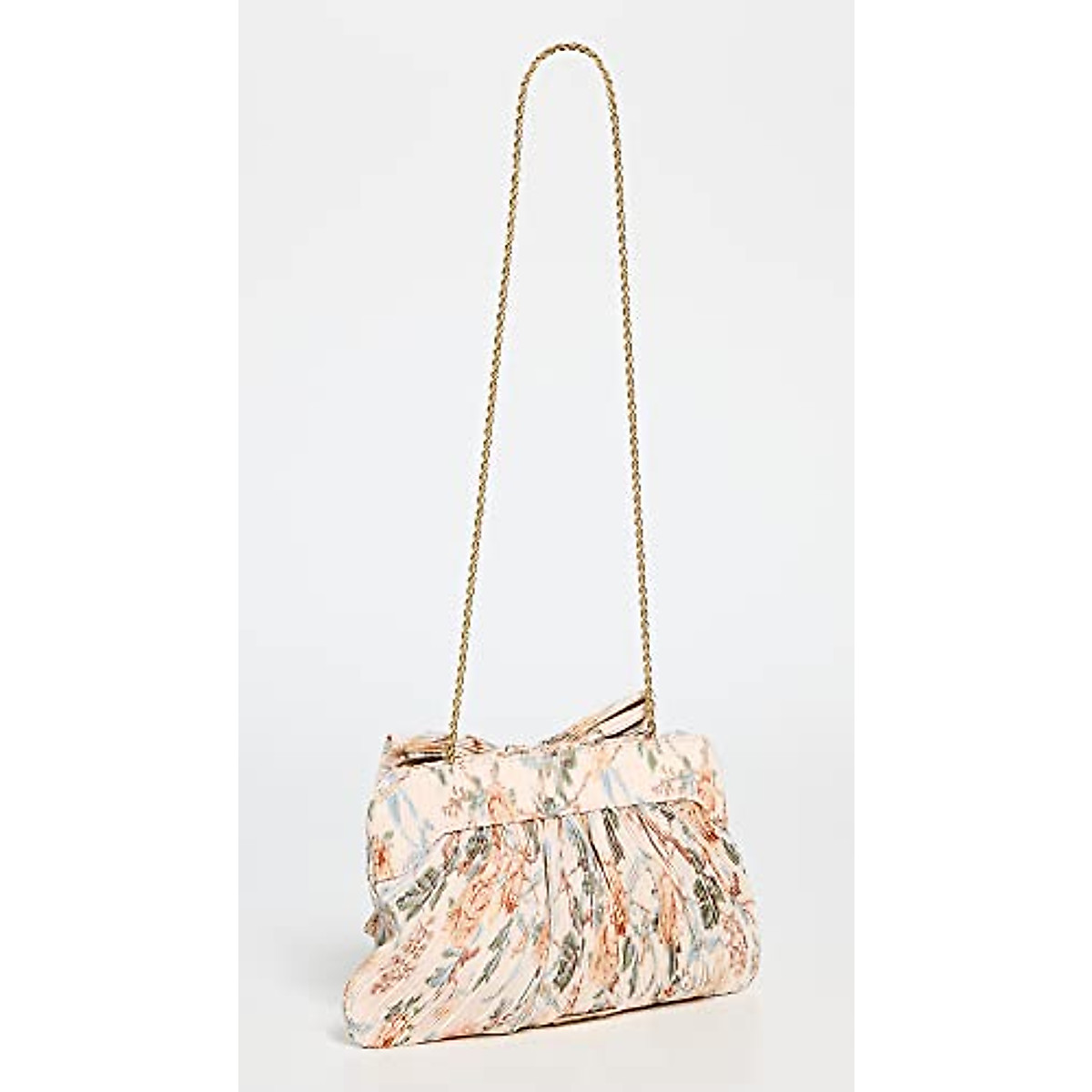 Loeffler Randall Women's Rayne Pleated Frame Clutch with Bow, Cream Botanical Floral, One Size