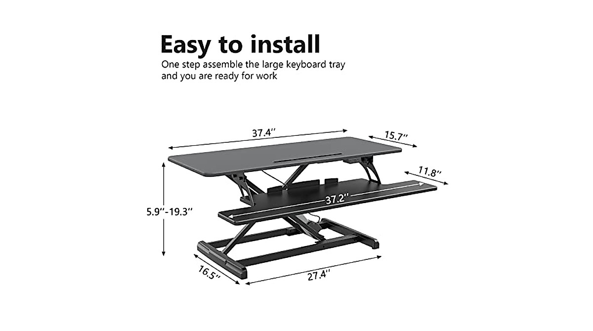 G Pack Pro Electric Height Adjustable Desk Converter