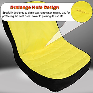 Upgrade Large Seat Cover LP92334, Riding Lawn Mower Cushioned Waterproof Seat Cover up to 18" High Perfectly Fits for John Deere Mower & Gator Seats, Comes with Convenient Storage Pouch