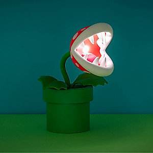 Nintendo Offical Licensed Super Mario Bros Piranha Plant LED Desk Light with Adjustable Head by Paladone, Collectible Gamer Gift Night Light