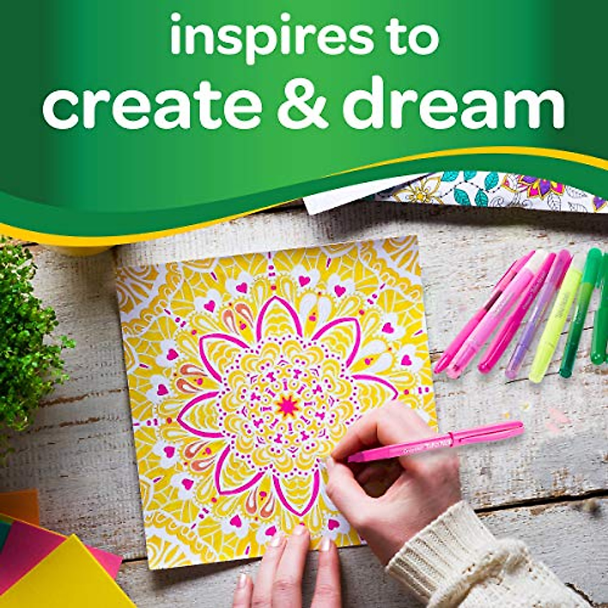 Crayola Take Note Colorful Writing Set, At Home Crafts for Kids, Bullet Journal Supplies, 19 Pieces