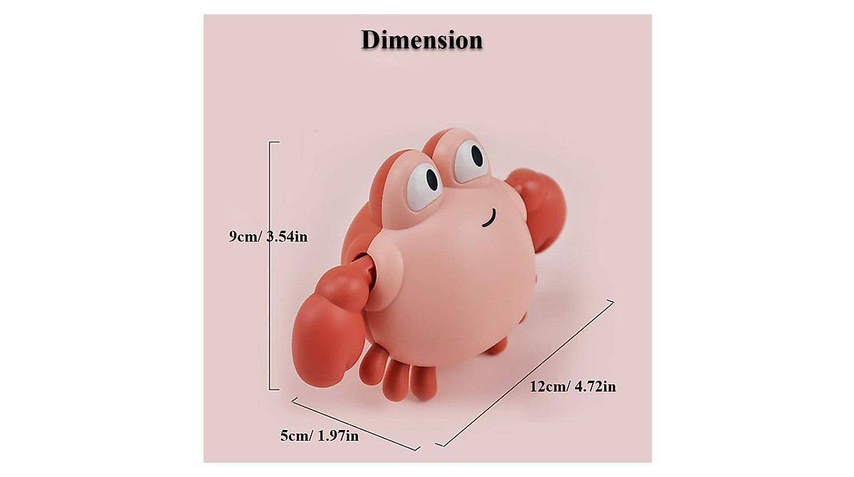 NEXTAKE Wind-up Crab Bath Toy - Fun Swimming Crab for Toddler Baths