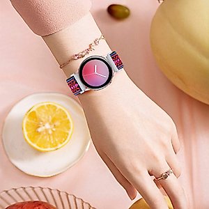 Elastic Bands Compatible with Fossil Gen 5 Julianna/Carlyle/Garrett HR Band, 22mm Quick Adjustable Stretchy Nylon Loop Wristband Replacement Soft Straps for Fossil Gen 5 Women's Smartwatch