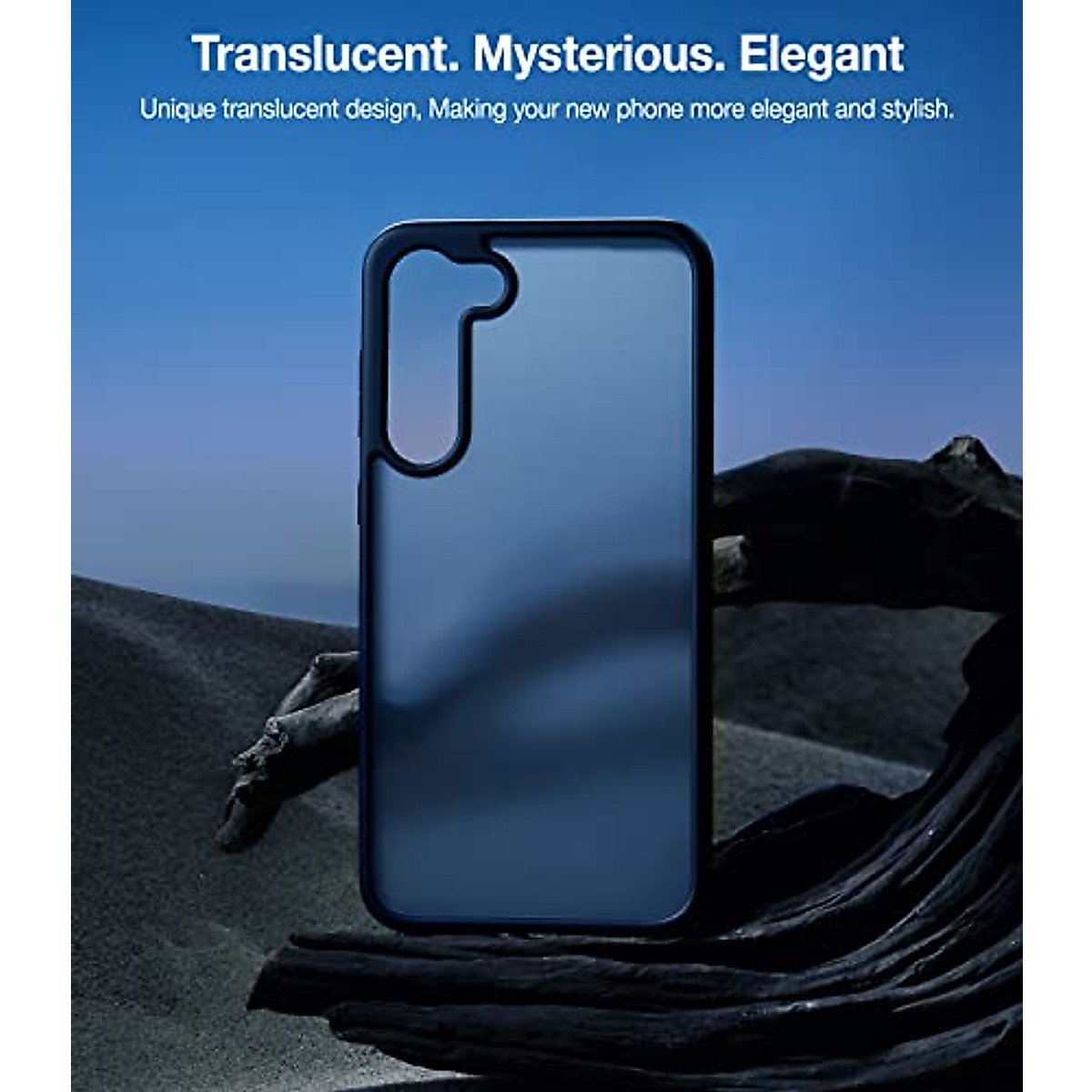 TORRAS Shockproof for Samsung Galaxy S23 Plus Case, (Military Grade Drop Tested) Translucent Slim Protective Matte Hard Back Cover Phone Case for Samsung S23 Plus Case 5G Guardian,Black