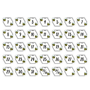 CTP Bees Calendar Days Learning Décor Accents for Classroom (Creative Teaching Press 10585)