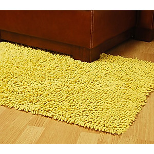 Shagadelic Chenille Twist Rug, 30-Inch by 50-Inch, Yellow