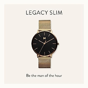 MVMT Men’s Legacy Slim Watch - Analog Watch for Men - Minimalist, Water Resistant 3 ATM/30 Meters Men’s Dress Watch - Premium Japanese Quartz Men’s Wristwatch - 42mm